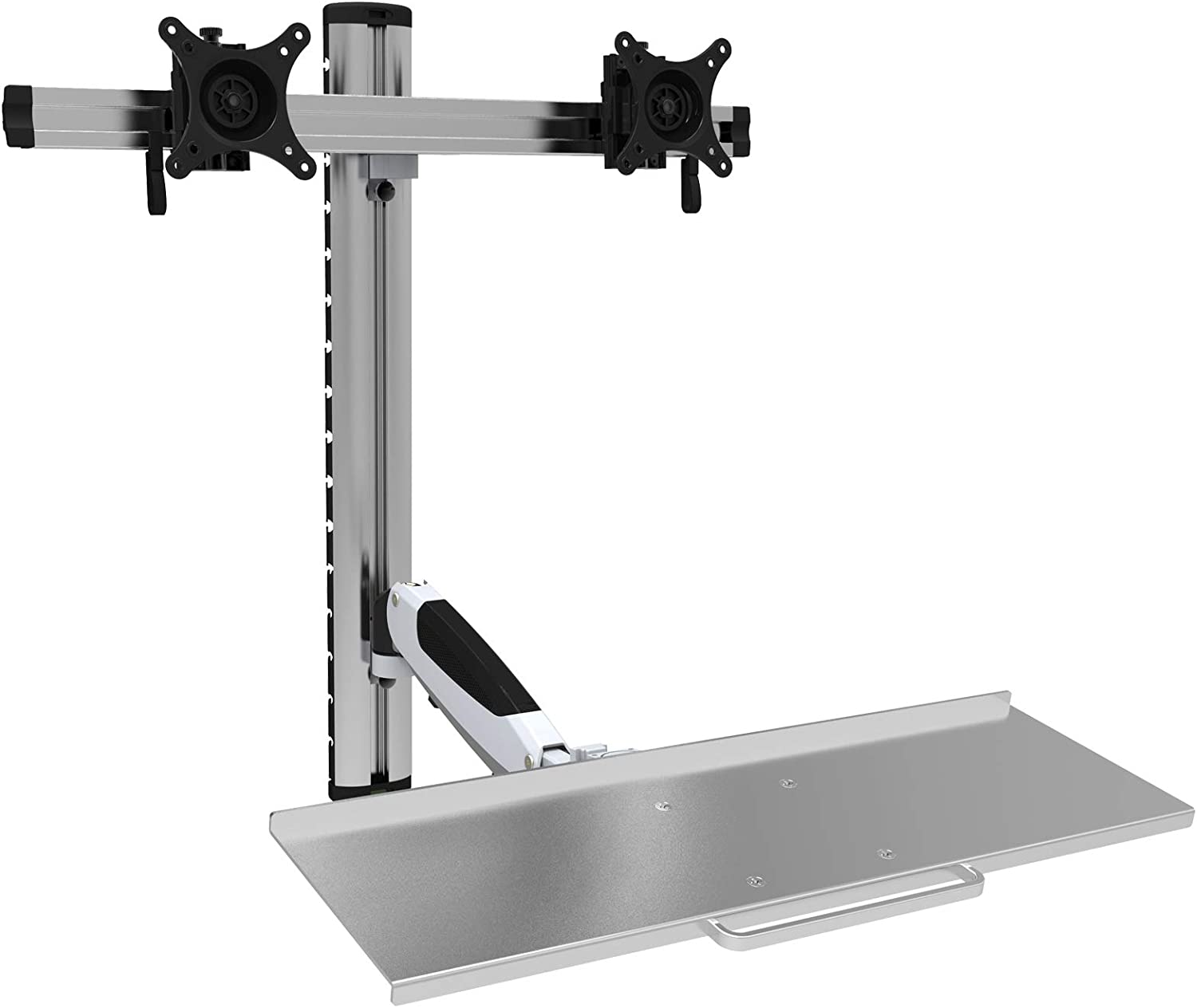 HFTEK® FY09WS - Dual-Monitor Wandhalterung mit Tastaturablage